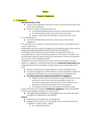 Week 8 Causation Proximate Cause - Chapter 6: Causation: Proximate Cause 2. Proximate Cause An ...