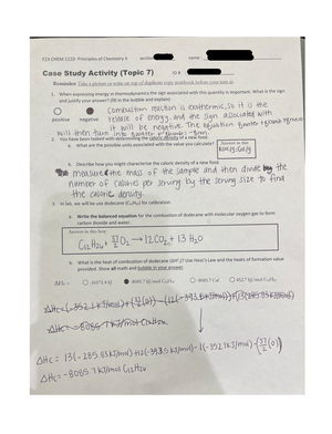 CHEM 1120 Sample Exam 2 - Practice exam for Exam 2 - CHEM 1120 – Principles of Chemistry II ...