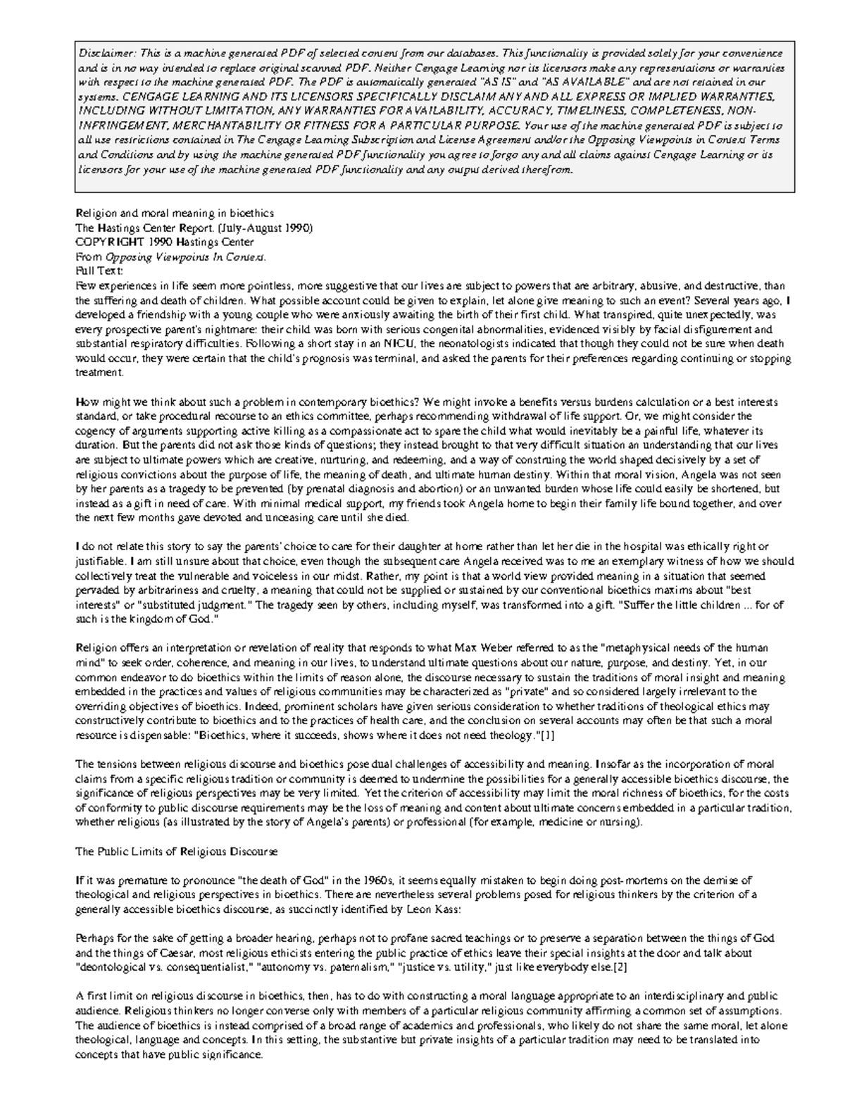 Religion and moral meaning in - Disclaimer: This is a machine generated ...