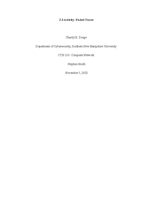 CYB 210 Activity 3-3 - Subnetting - CYB210 - CYB 210 Module 3-3 Activity: Subnetting Practice ...