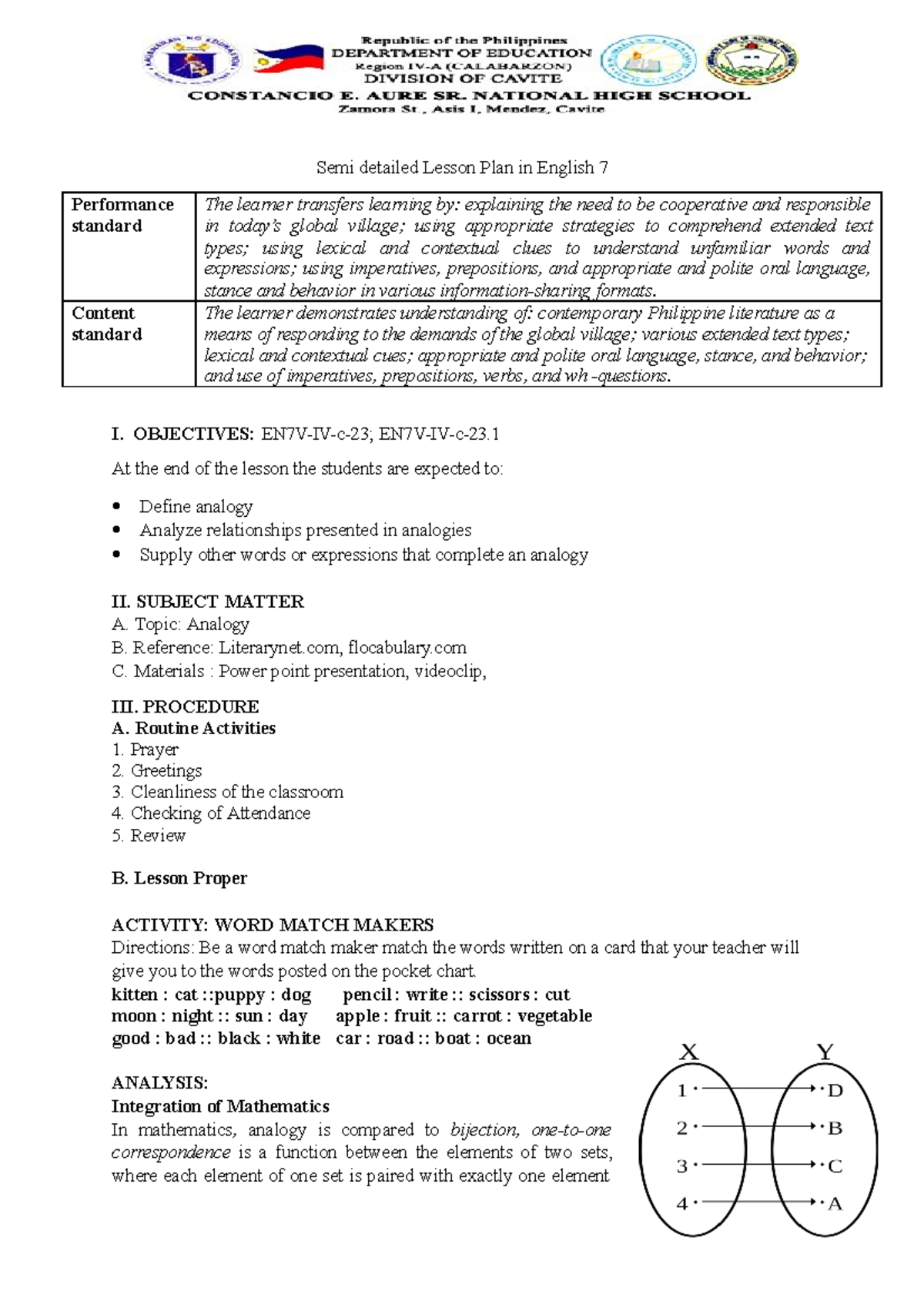 Pdfcoffee - ENGLISH 7 MODULE - Semi detailed Lesson Plan in English 7 ...