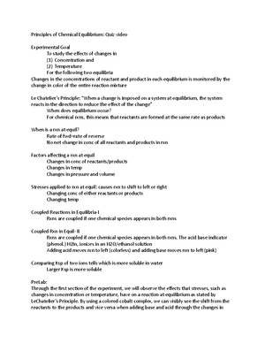 CHEM-10171 Notes - Week 1 - Week 4 - INTRODUCTION TO CHEMICAL ...