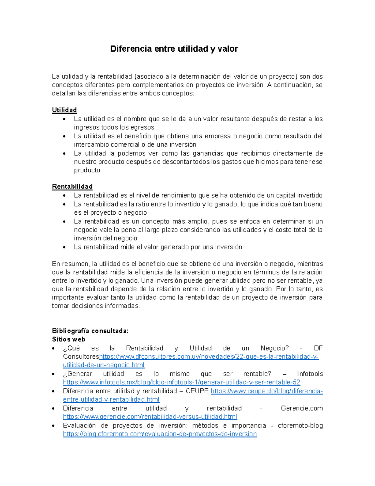 Tema Diferencia entre utilidad y valor - Diferencia entre utilidad y ...
