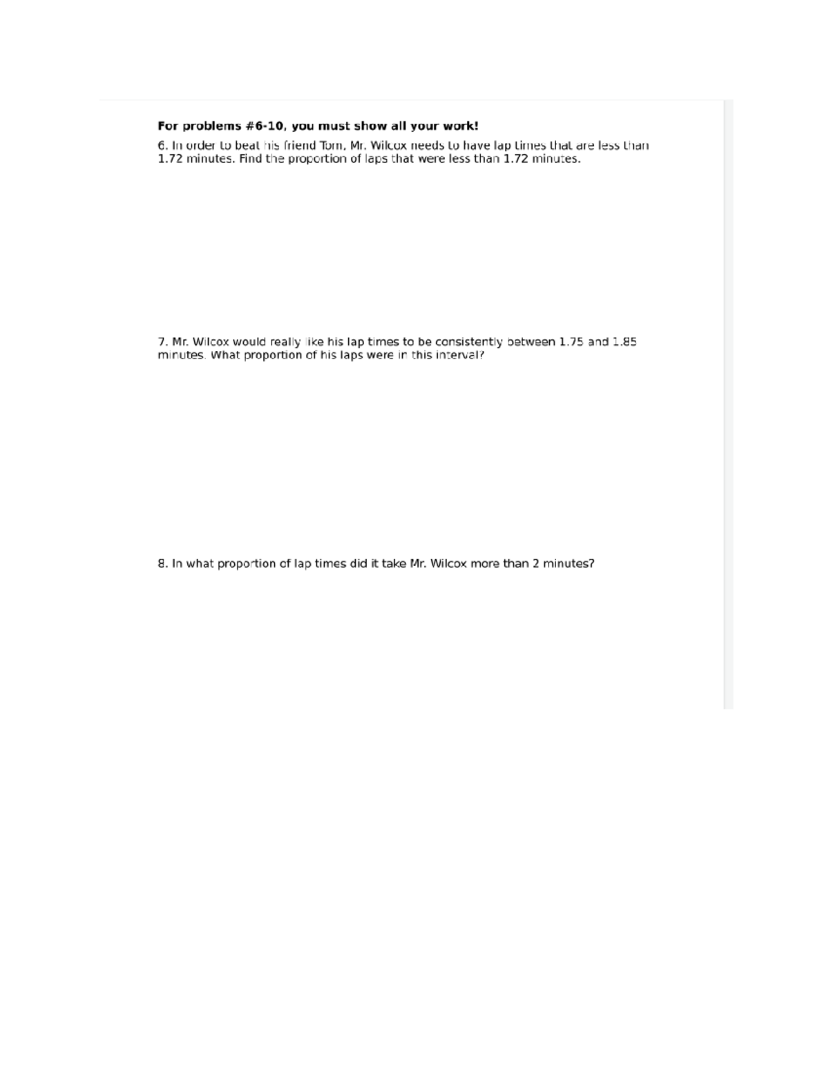 Untitled document - give me the answers to the questions and show your ...