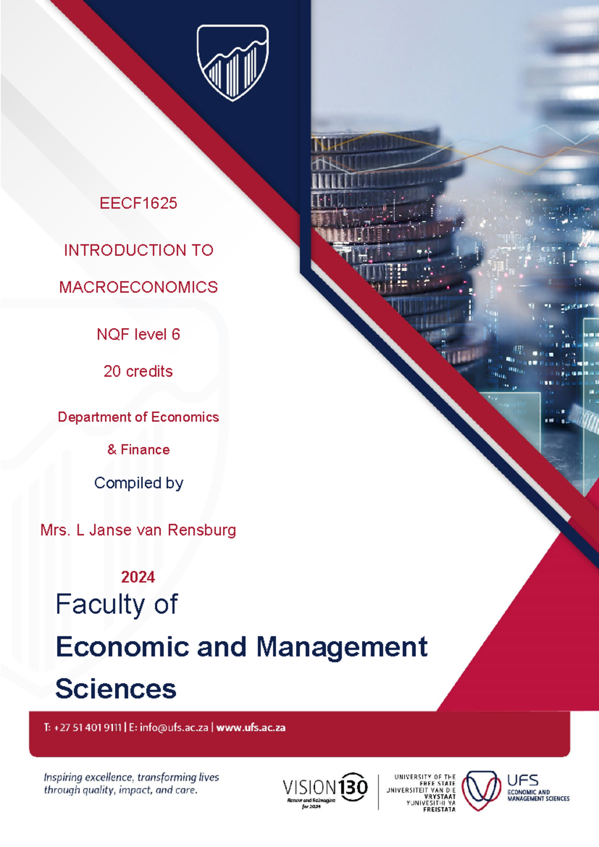 EECF1625 Study Guide 2024 - EECF INTRODUCTION TO MACROECONOMICS NQF ...