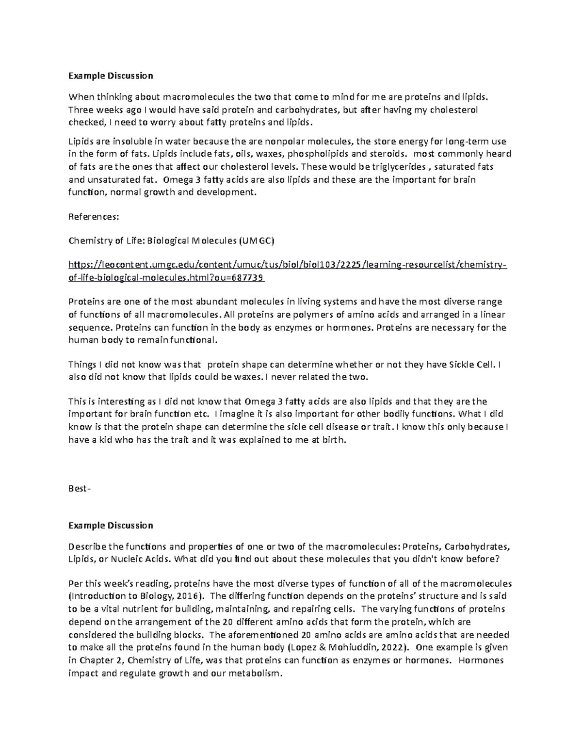 Wk 2 Describe the functions and properties of one or two of the ...