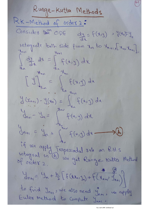 RK exercise - good - numerical method and Analysis - Studocu