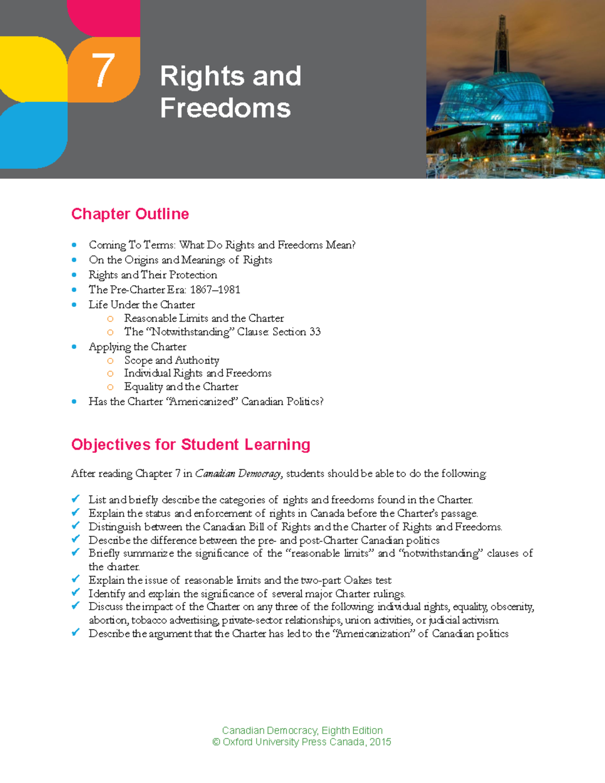 Brooks SSG Chapter 7 - :):):) - Canadian Democracy, Eighth Edition ...