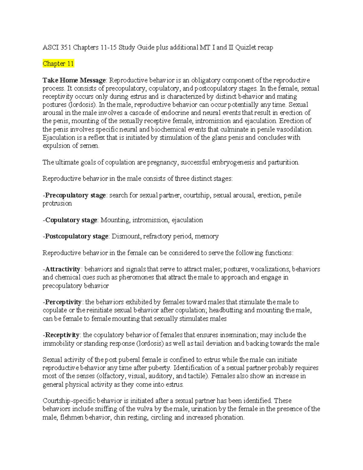 ASCI 351 Final Study Guide - ASCI 351 Chapters 11-15 Study Guide plus ...