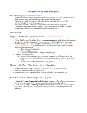 Medication Information Sheet for Med Map - Medications Include all ...