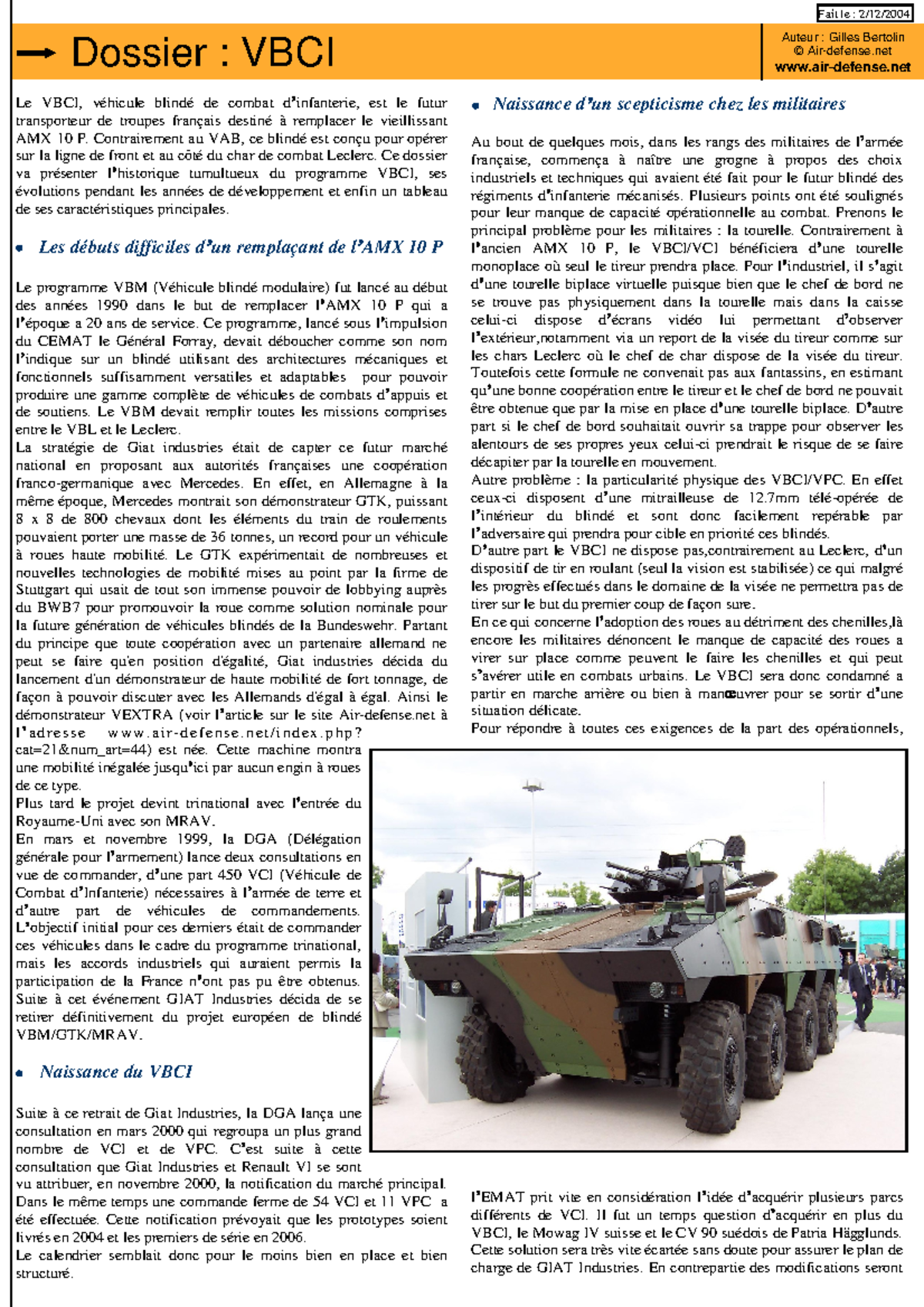 VBCI - Le VBCI, véhicule blindé de combat d infanterie, est le futur ...