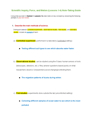 Module 1 (introduction to physical science) note-taking guide - Module ...