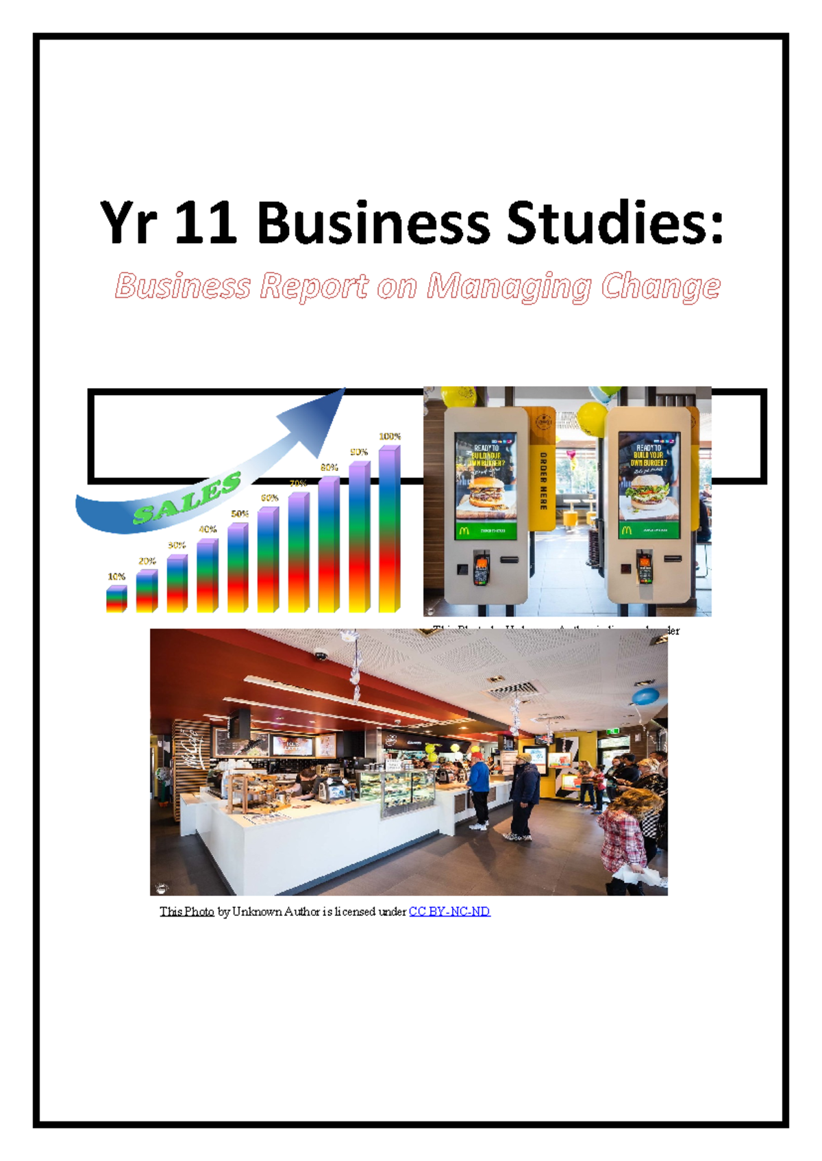 Student Business Report Template - Yr 11 Business Studies: Business ...