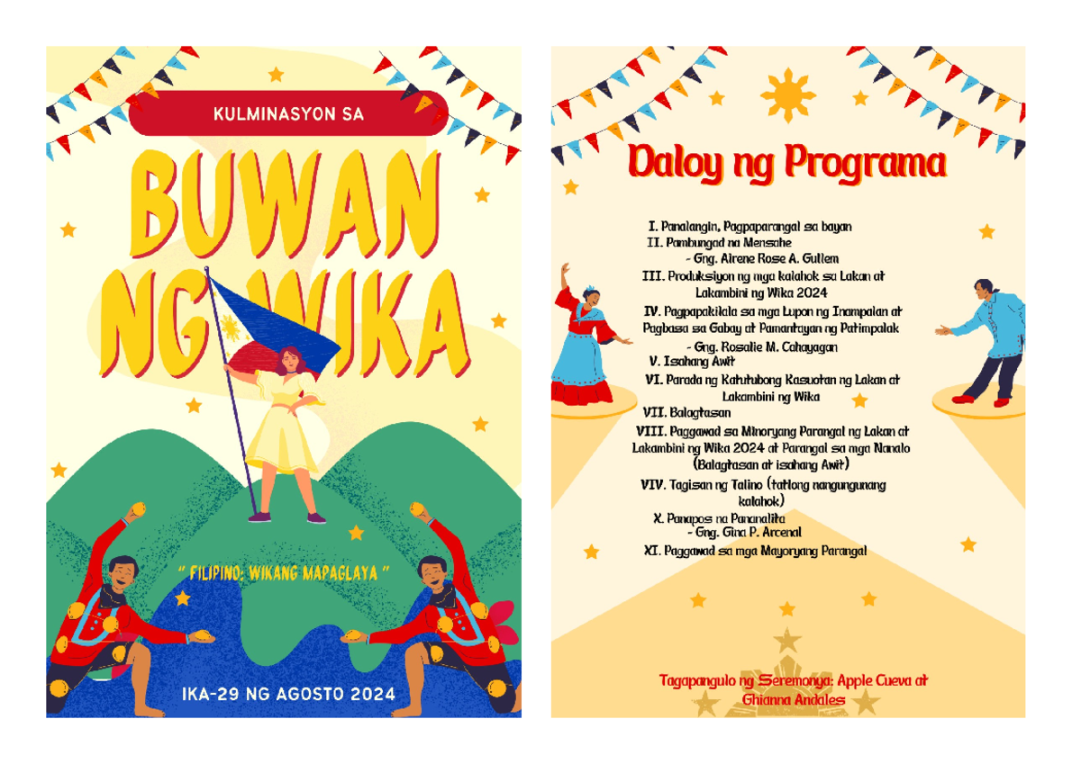 Buwan-ng-wika - notes - KULMINASYON SA BUWAN Daloy ng Programa I ...
