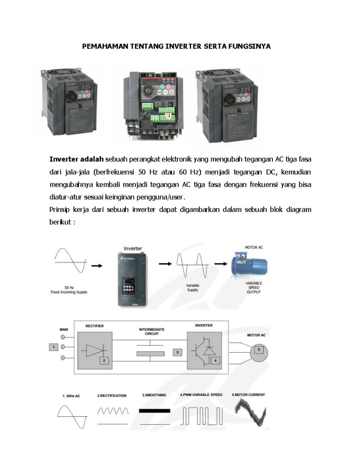 Pemahaman Tentang Inverter Serta Fungsinya - PEMAHAMAN TENTANG INVERTER ...
