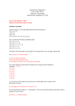 2023 01 T 631 SO2 Homework 1 solution - Homework Assignment 1 - Solution T-631-SOE2, 2023- - Studocu