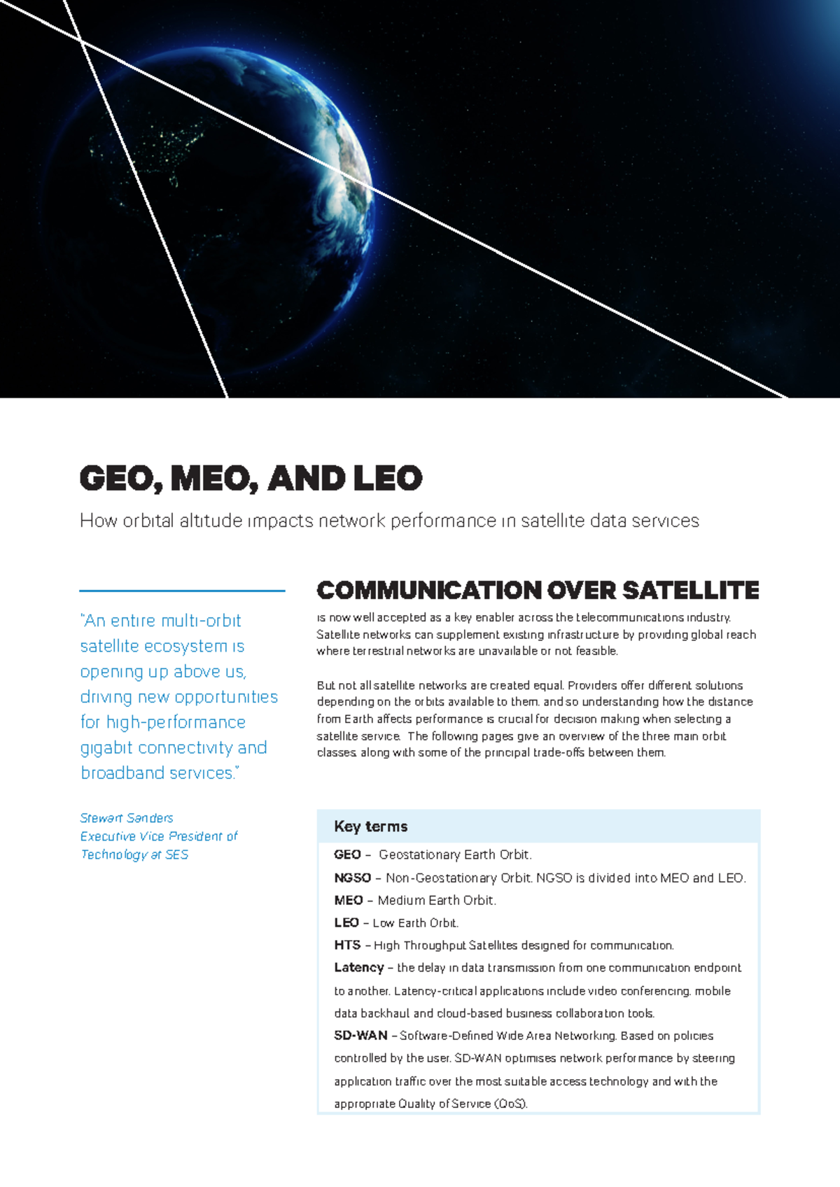 Guide GEO MEO LEO 1 - GEO, MEO, AND LEO How orbital altitude impacts network performance in ...