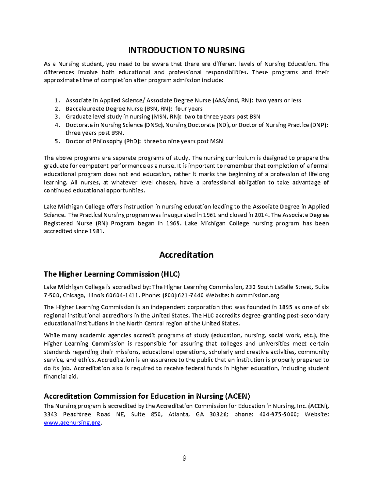 Introduction to Nursing - 9 INTRODUCTION TO NURSING As a Nursing ...