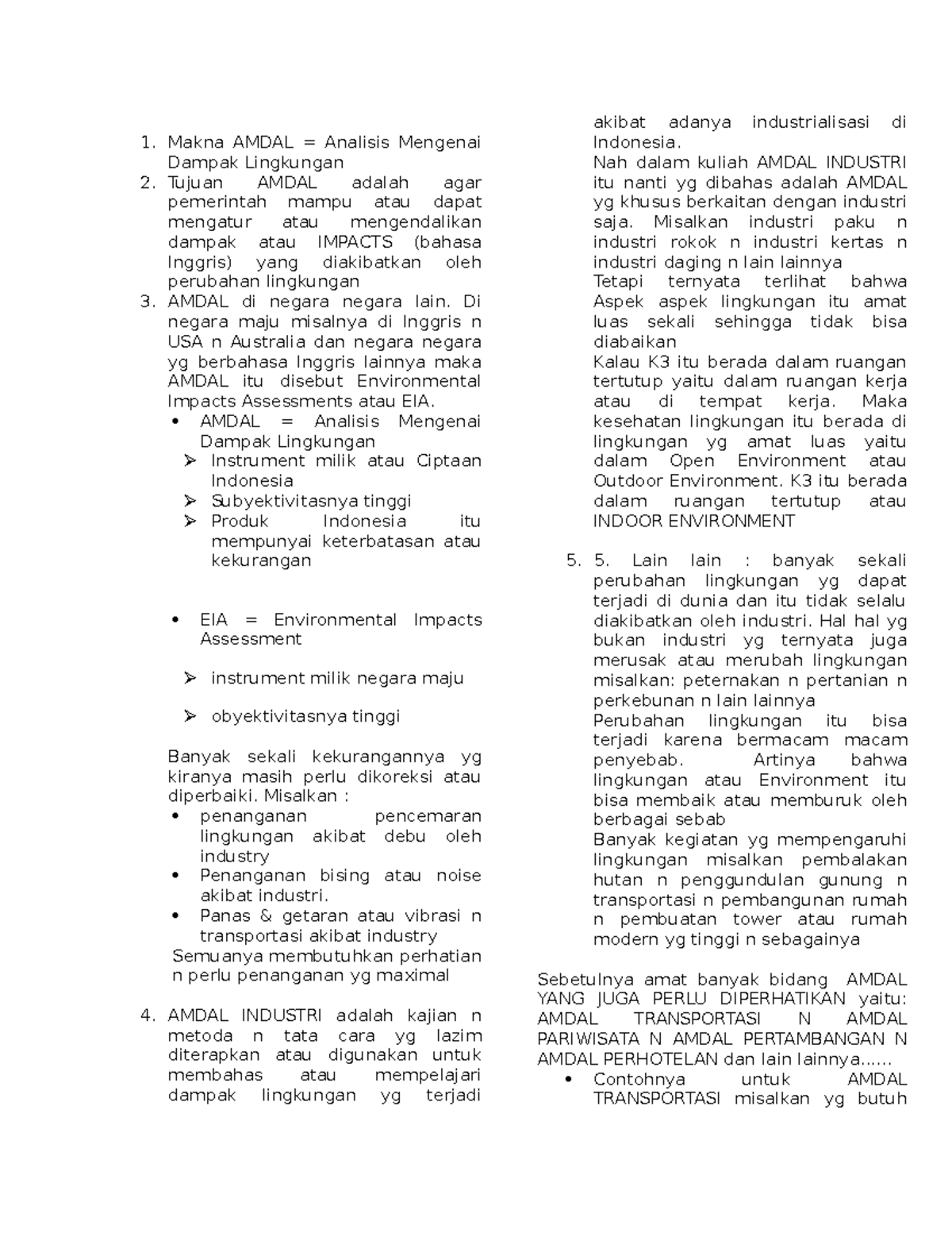 Makna Amdal - Makna AMDAL = Analisis Mengenai Dampak Lingkungan Tujuan ...