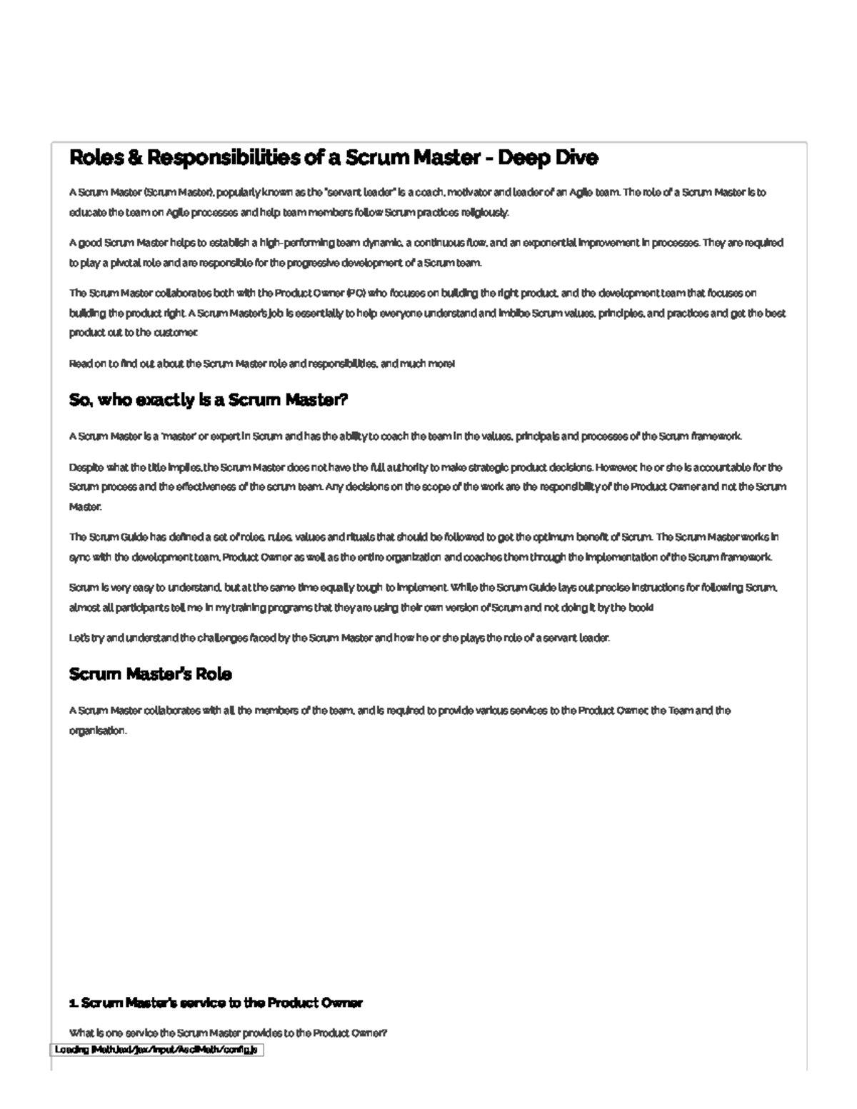 Scrum Master Roles and Responsibilities - A deep dive - A Scrum Master ...