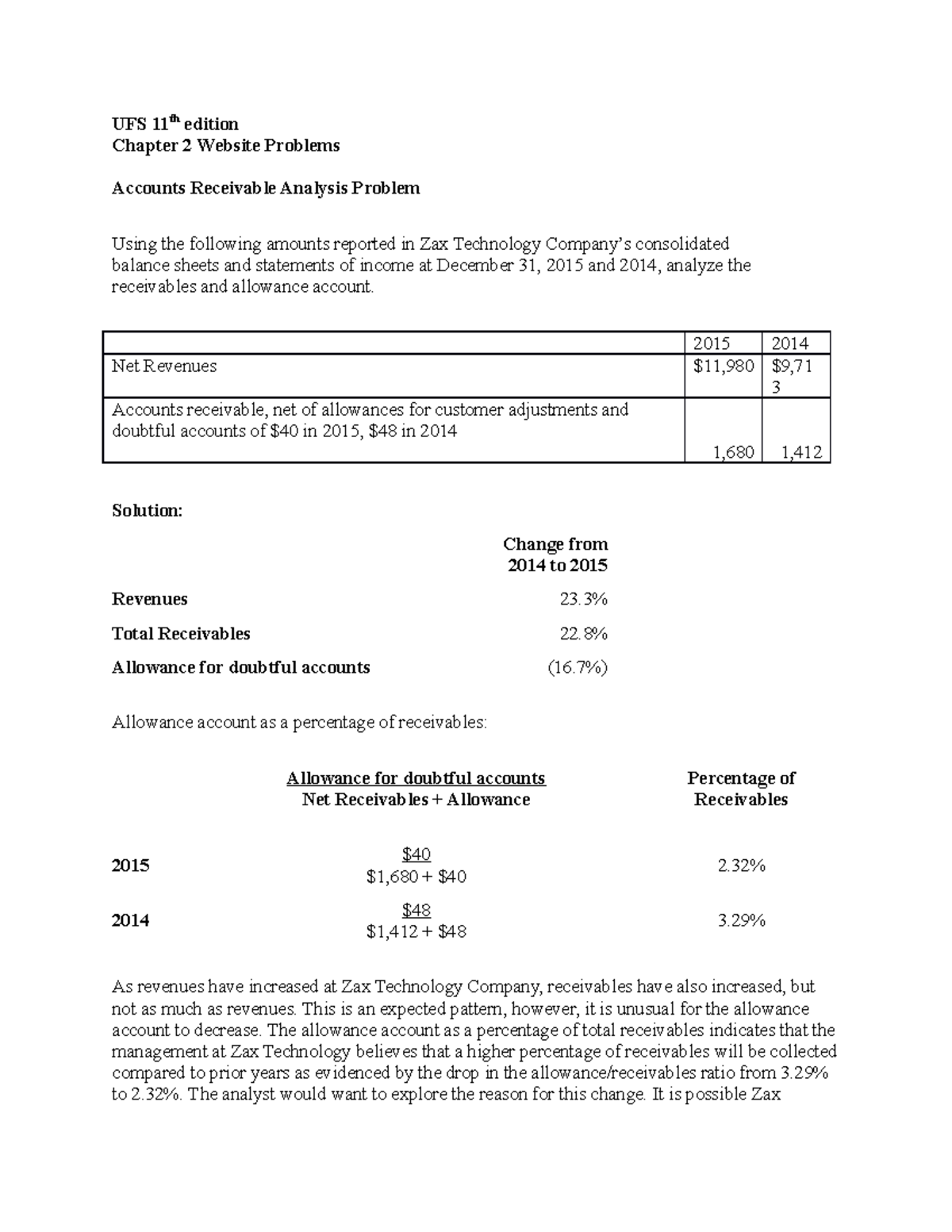 Sample/practice exam 1 December 2016, questions and answers - UFS 11th ...
