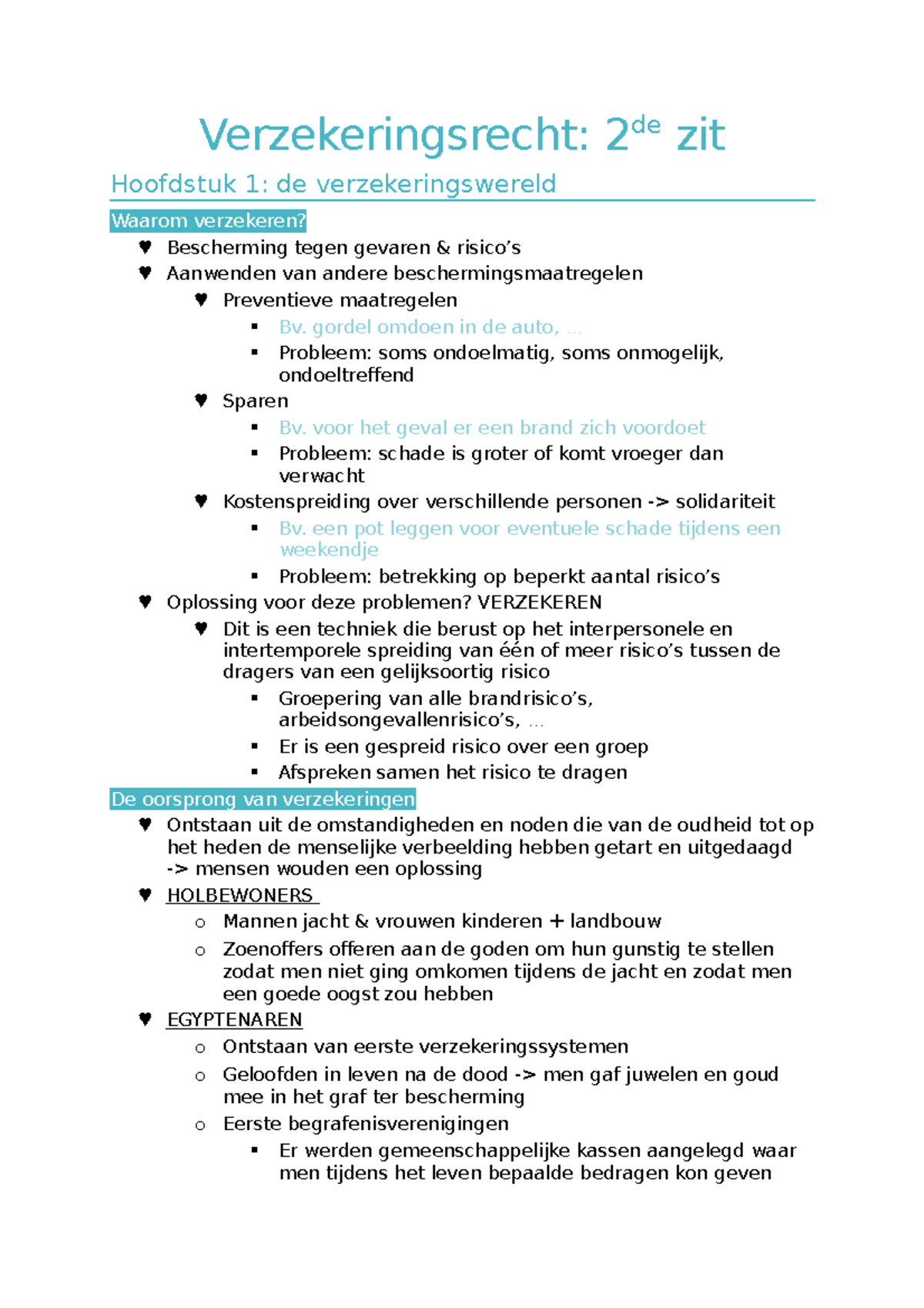 Verzekeringsrecht 2de zit 2020-2021 - HoGent - Studocu
