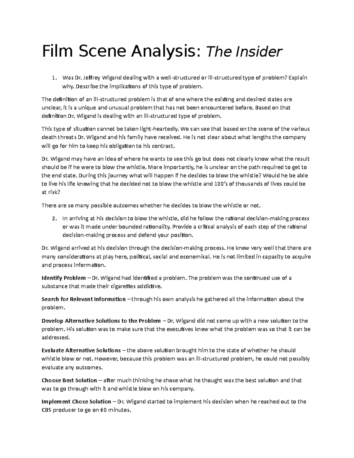 Analytical Skills Builder Module 10 - CMHR405 - Film Scene Analysis ...