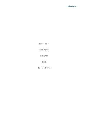 IT212 final project - IT-212 Intro to Computer Networks Loncaric, Michael Project One SNHU ...