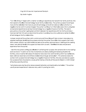 1-7 Assignment Writing Notes (Xavier Hughes) - “ME TALK PRETTY ONE DAY ...