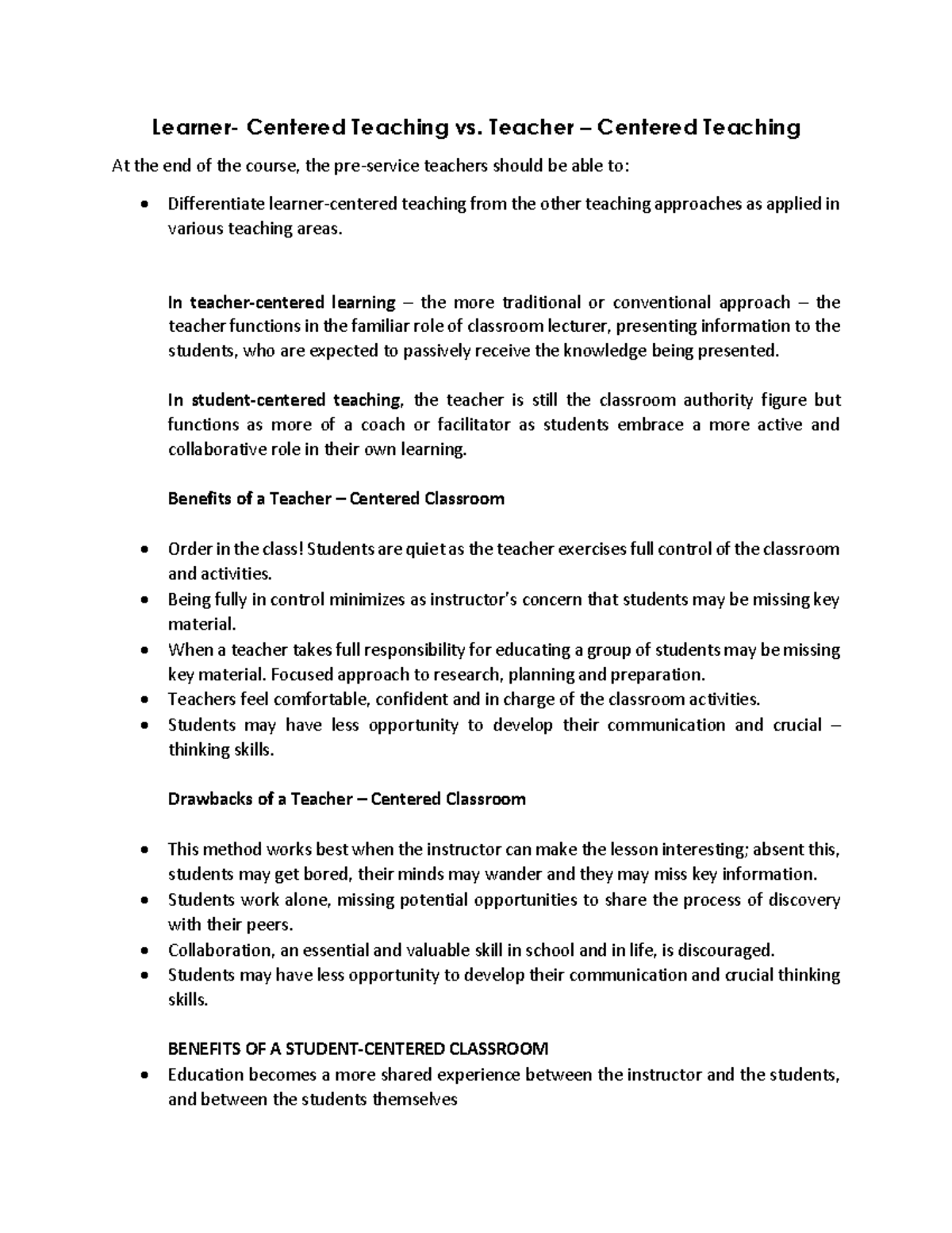 Professional Education 5 Module 1 facilitating Learning Centered ...