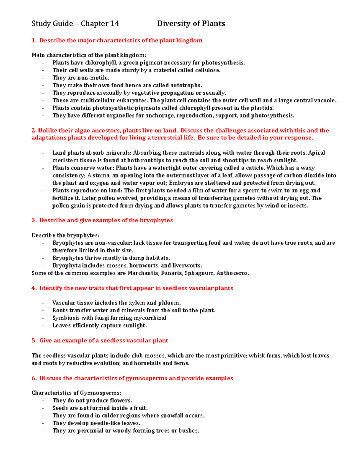 Chapter 14 Study Guide - Professor: Jean Replicon Course: Intro to ...