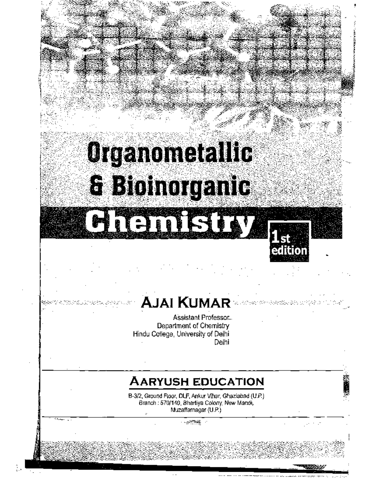 Bioinorganic Ajaykumar - Organometallic Bioinorganic Chemistry 1st ...
