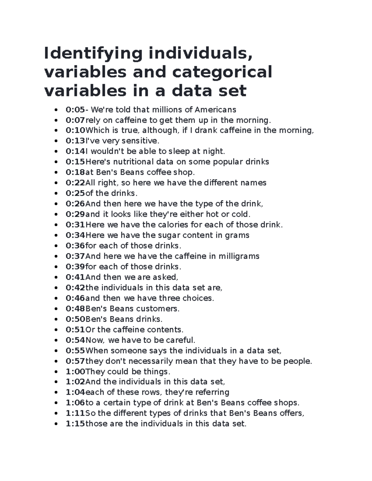 Identifying individuals, variables and categorical variables in a data ...