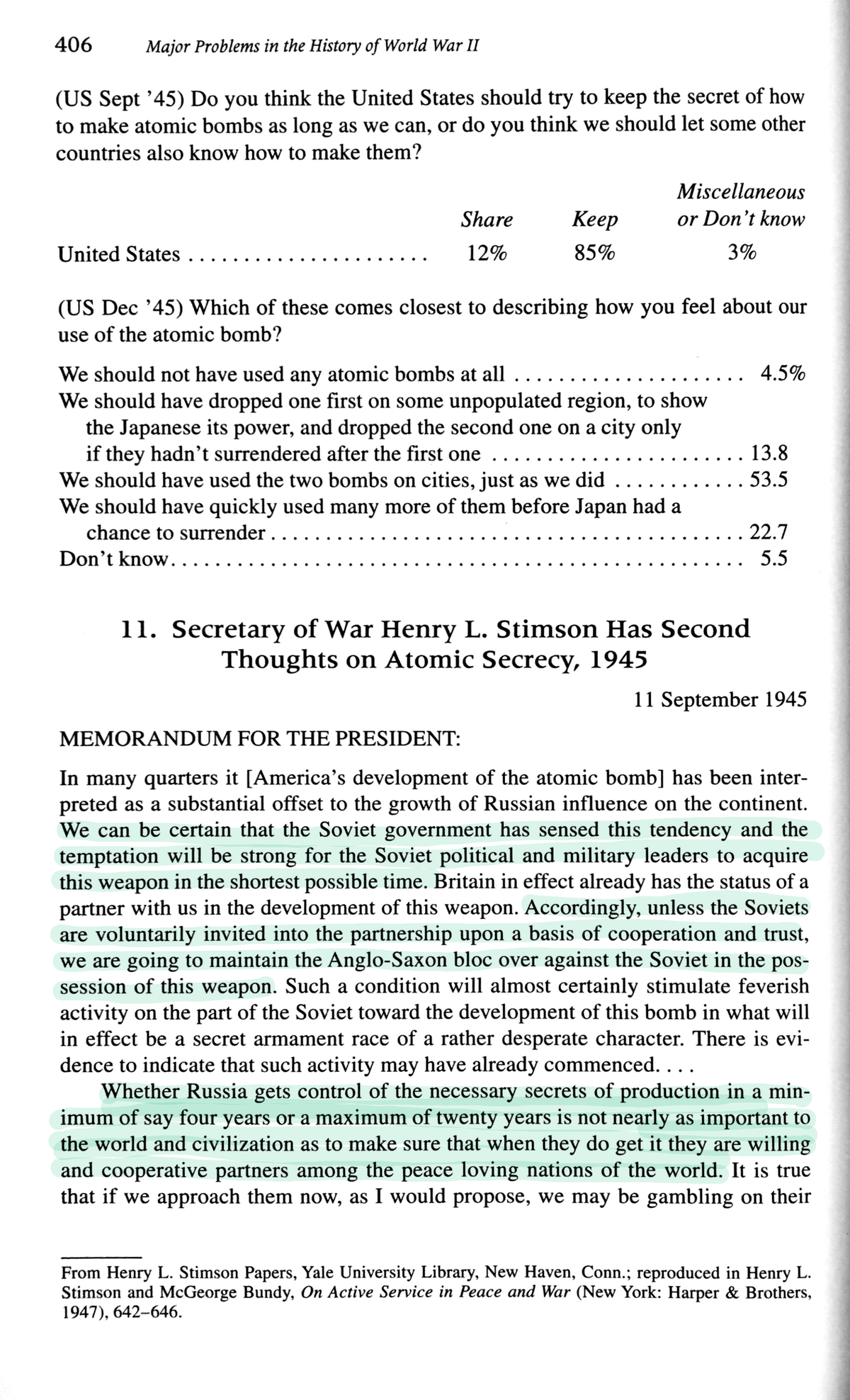 Stimson Nuclear Secrecy Notes - HIS241 - Studocu