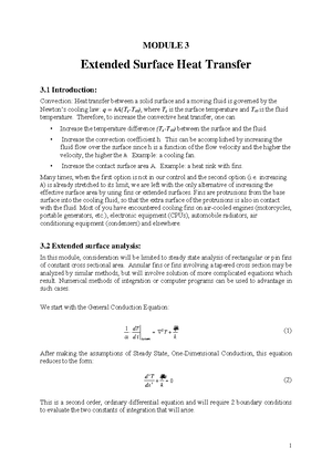 Heat and mass transfer - Lecture notes 1 - Module 1. Basic Concepts ...