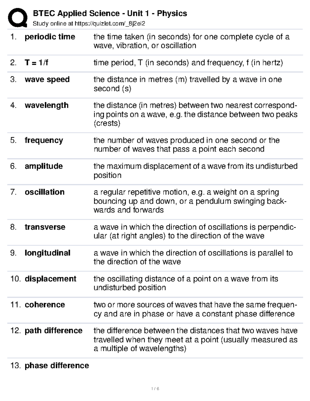 Unit 1 physics flashcards - Study online at quizlet/_8j2ei periodic ...