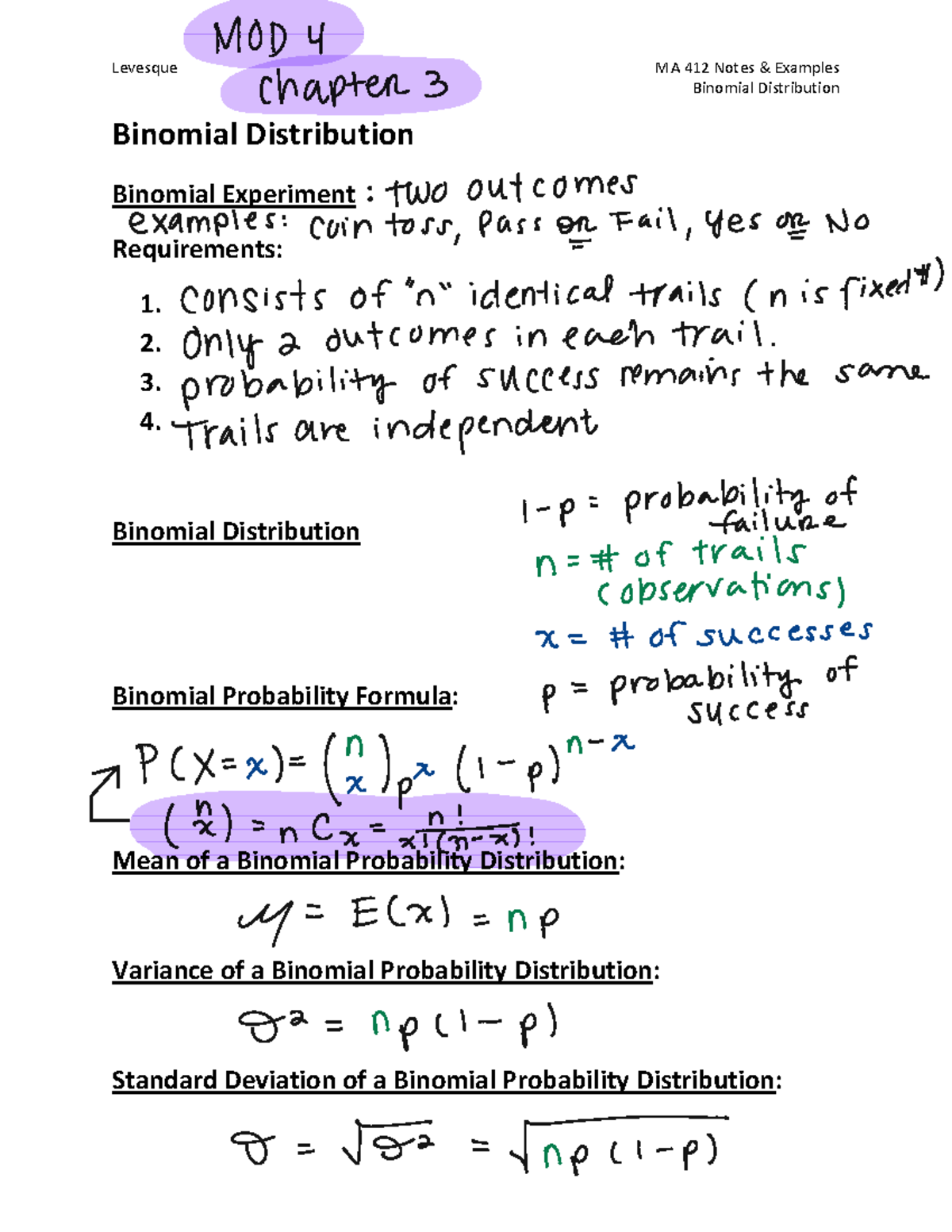 Binomial Distribution - Binomial Distribution Binomial Distribution ...