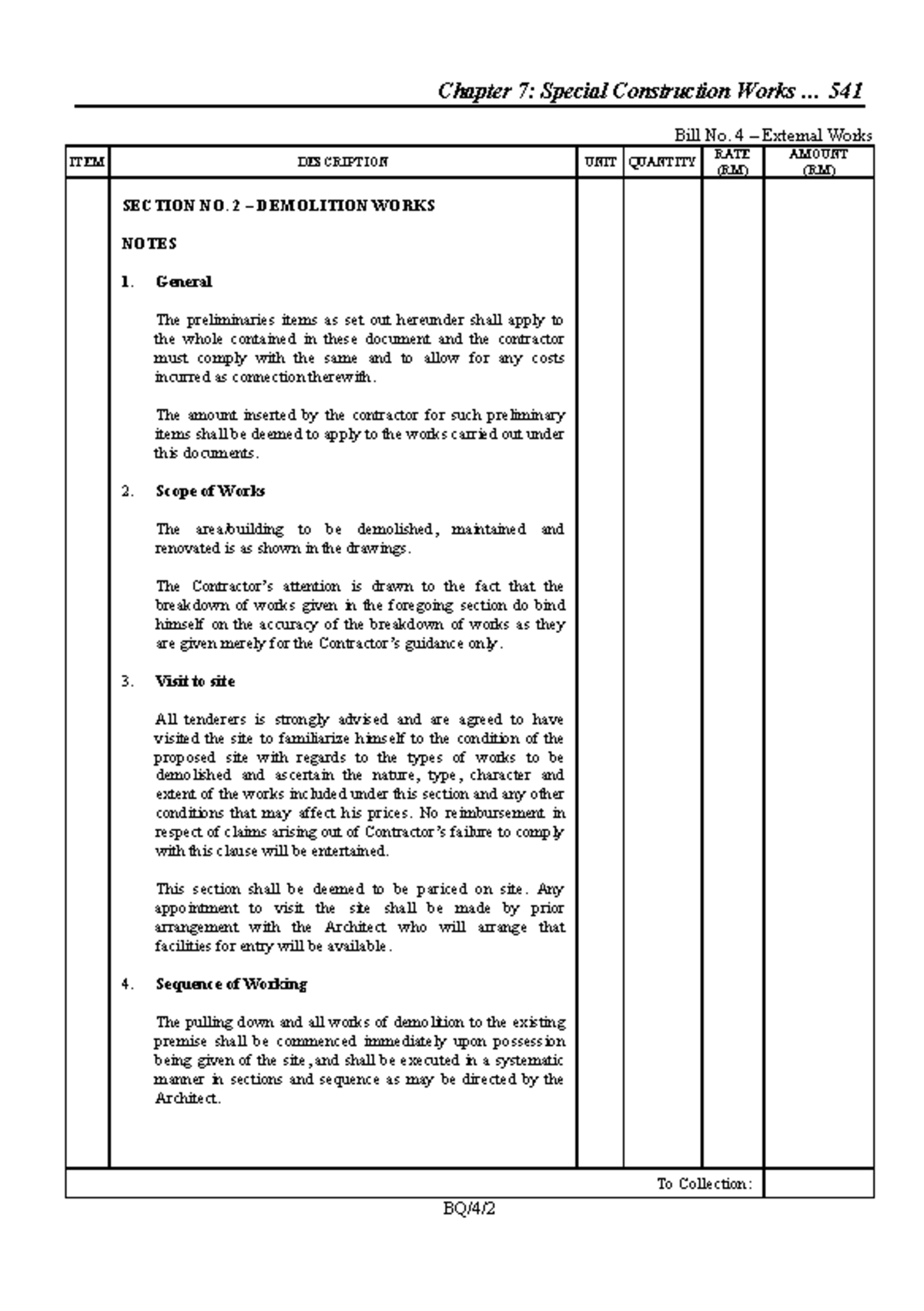 Demolition Works - Notes - Chapter 7: Special Construction Works ...