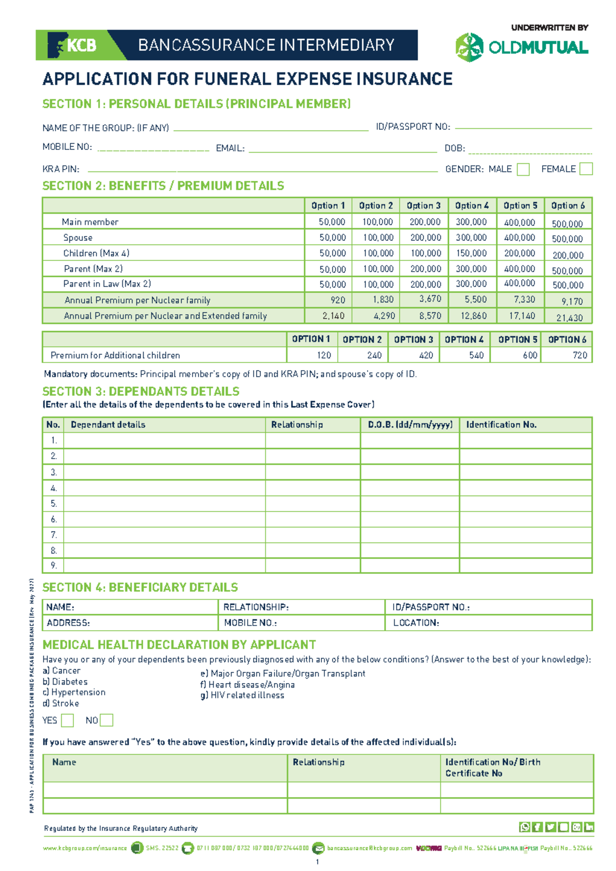 V2 Last Expense Application Form copy - APPLICATION FOR FUNERAL EXPENSE ...