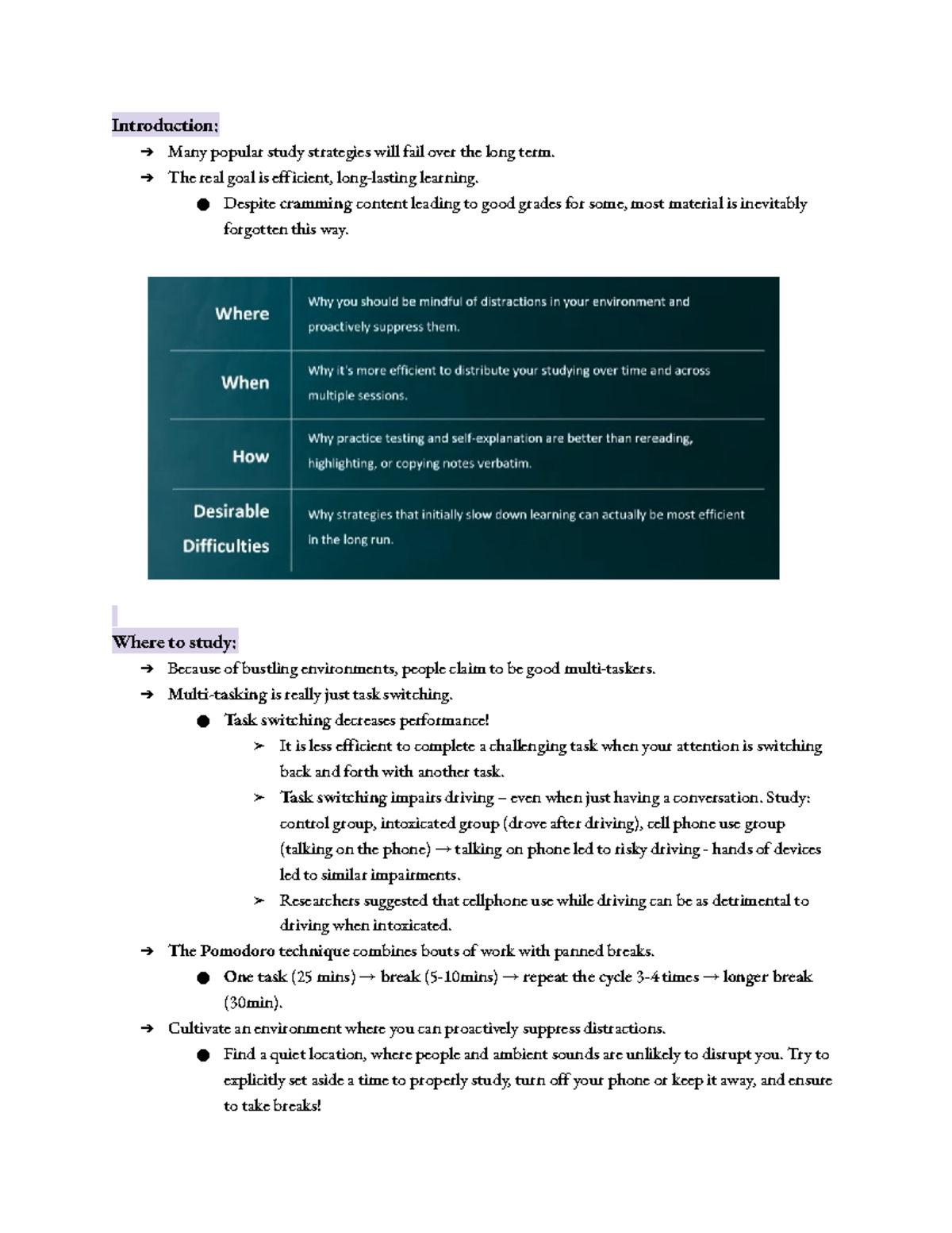 Science of Learning - Notes from modules, textbook and lecture ...