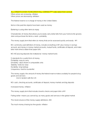 Chapter 8 notes business - ALL CREDITS GIVEN TO MCGRAW HILL CONNECT ...