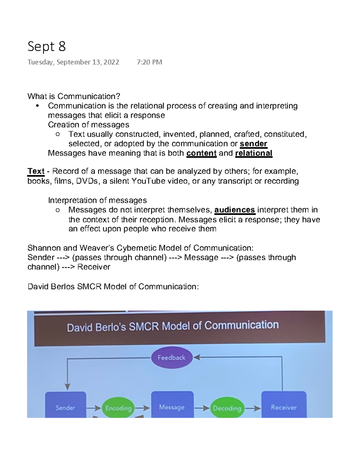 Spcom Lecture 1 Notes - What is Communication? Communication is the ...