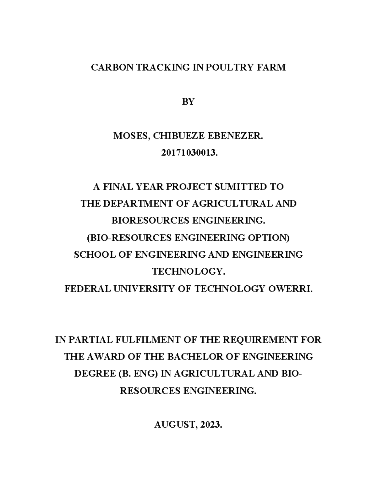 Carbon Tracking IN Poultry FARM Edited Final - CARBON TRACKING IN ...