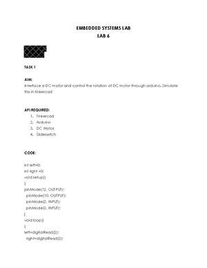 Interface a DC motor - EMBEDDED SYSTEMS LAB LAB 6 MUSKAAN V 19BCE TASK ...