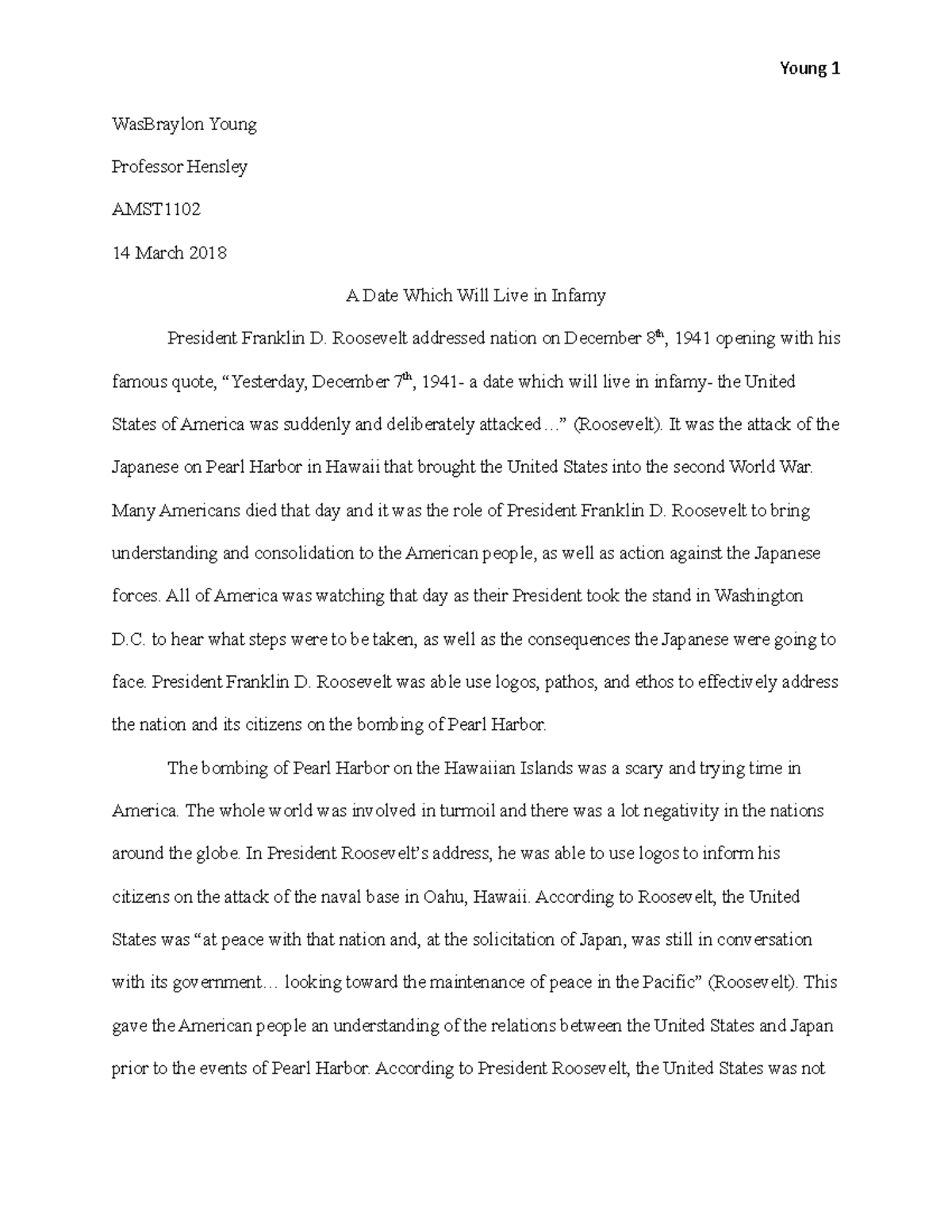 Braylon- Paper 1 - Grade: A - Young 1 WasBraylon Young Professor ...