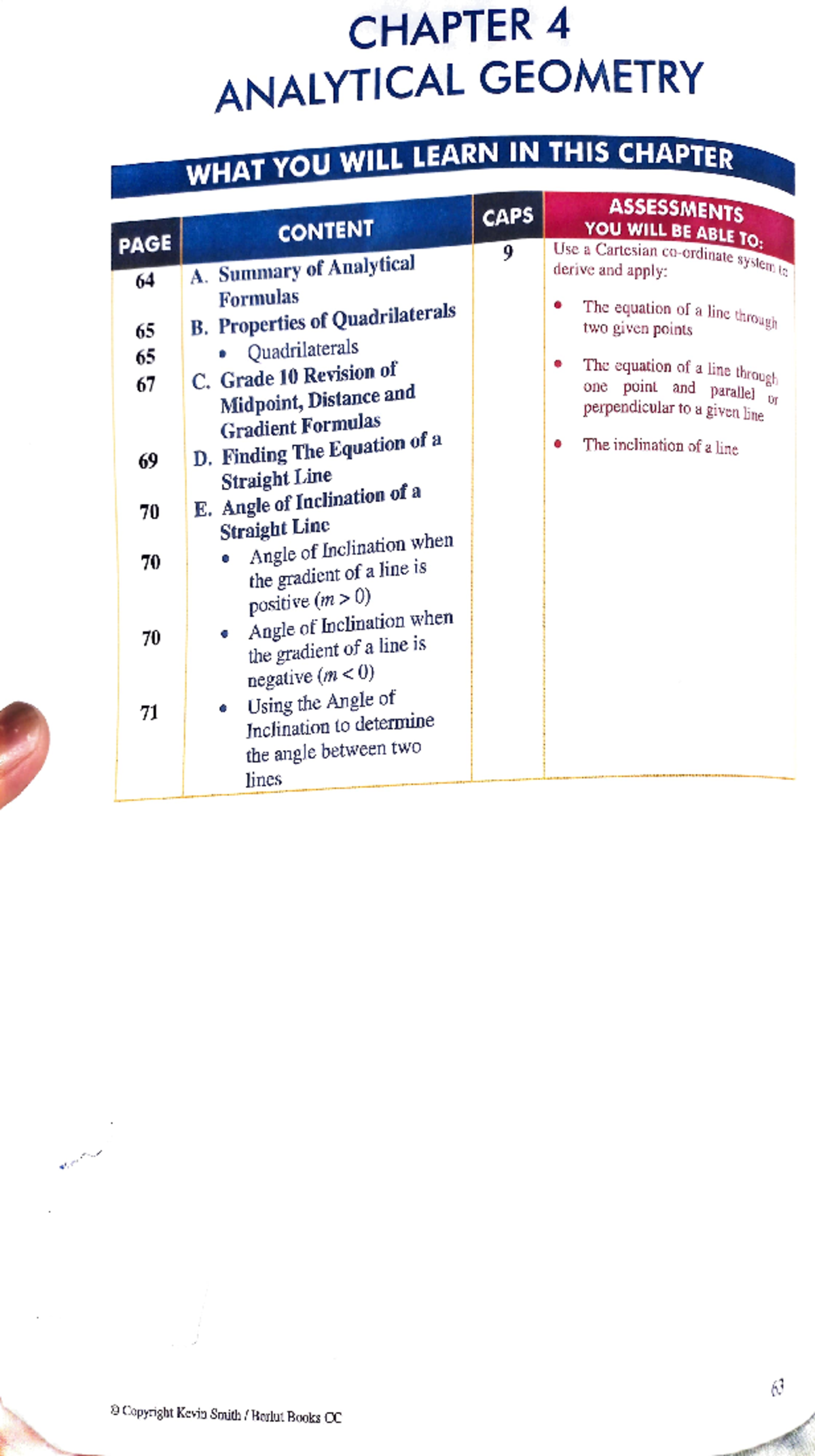 Analytical Geometry - Study. - I I I CHAPTER 4 ANALYTICAL GEOMETRY ...