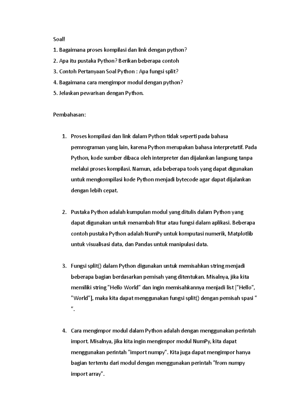 MBTI Pemograman Python 1 - Soal! Bagaimana proses kompilasi dan link ...