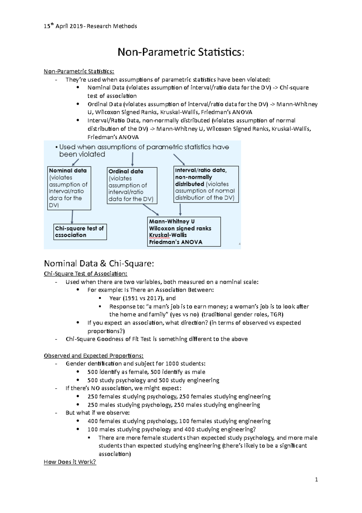 Non-Parametric Statistics - Non-Parametric Statistics: Non-Parametric Statistics: - They’re used ...