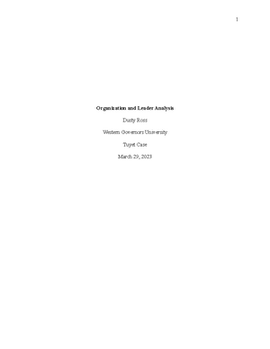 Task 1 Strategic Decision - Strategic Decision Making Western Governors ...