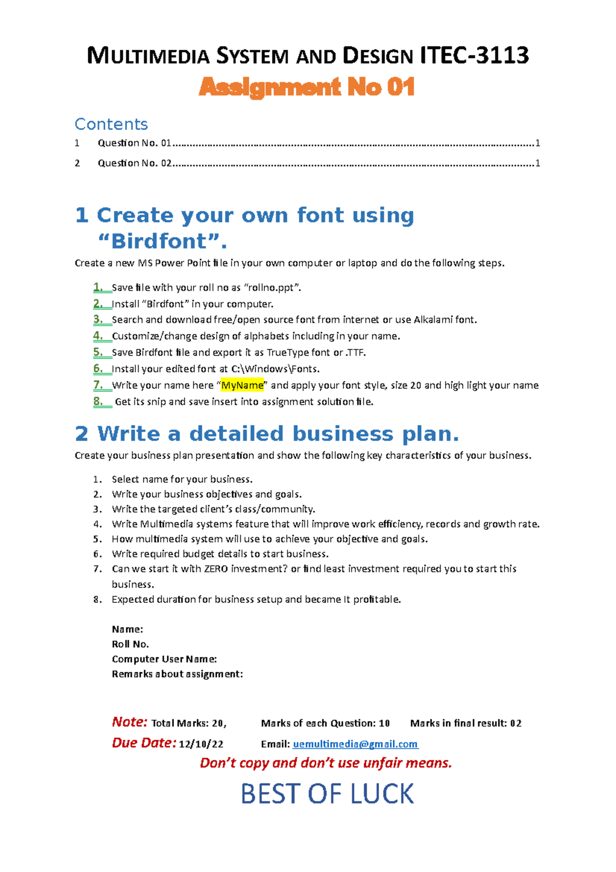 Multimedia Assingment No 01 - MULTIMEDIA SYSTEM AND DESIGN ITEC ...